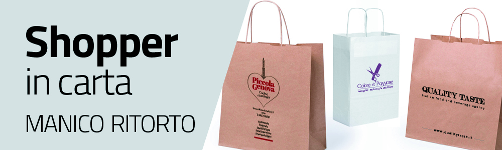 Shopper carta manico ritorto